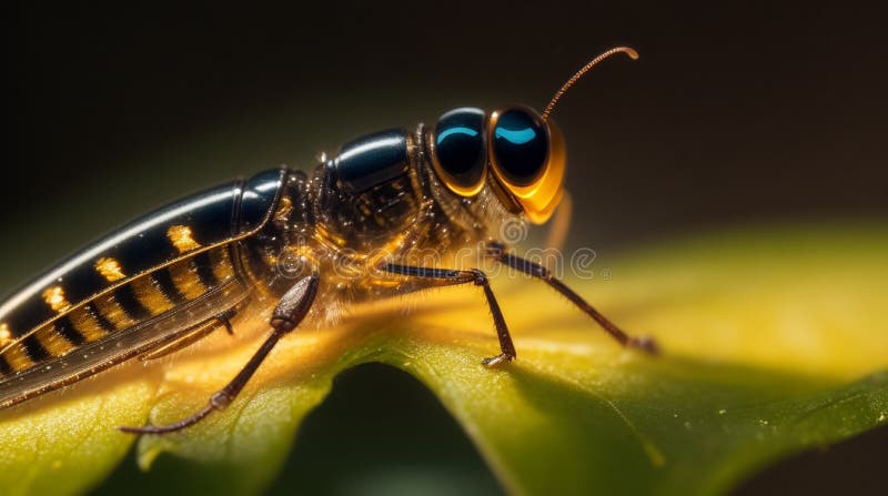 A Macro Shot Capturing the Intricate Details of a Firefly. Stock ...