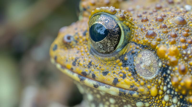 Close-up of a Toad S Eye with Intricate Detail Stock Illustration ...
