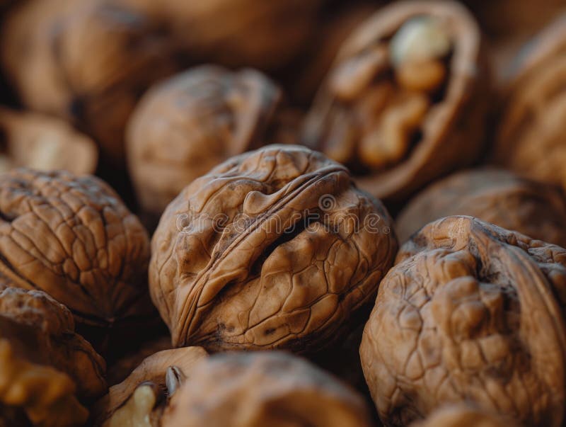 Close-up of Walnuts in Natural Light Stock Photo - Image of organic ...