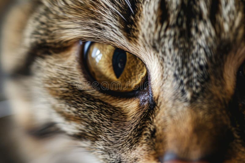 Macro Shot of Cat S Eyes. Cute Pet Stock Image - Image of portrait ...