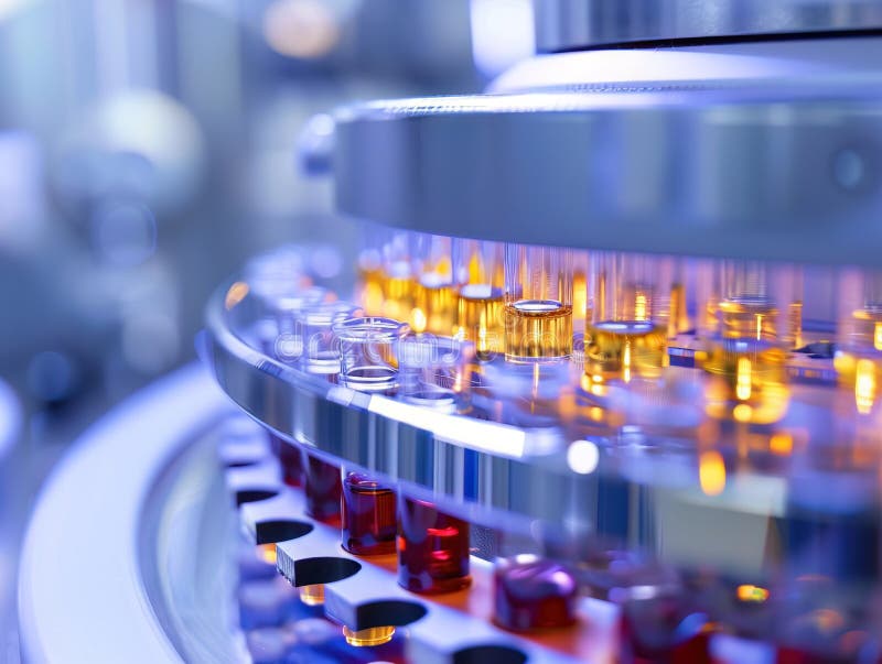 A Macro Shot of a Chromatography Process in a Pharma Lab Highlighting ...