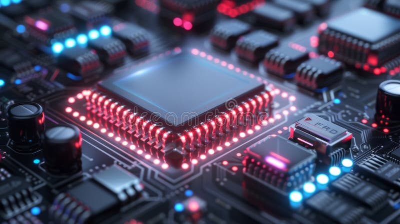 Circuit Board with Microchips: Artificial Intelligence, Future ...