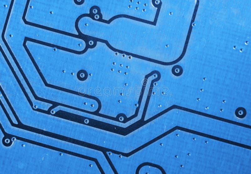 Macro Shot Of A Circuitboard With Resistors Microchips And Electronic ...