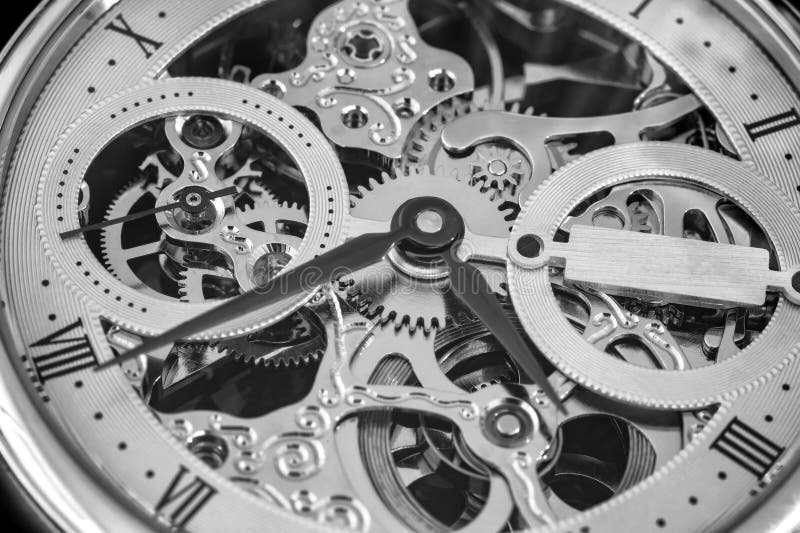 Clockwork Gears Inside the Watch Stock Photo - Image of macro, circle ...