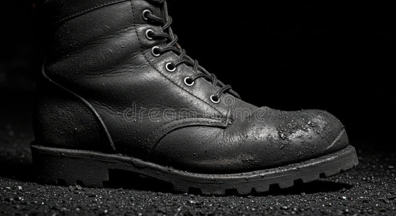 Coal Dust Coating a Miner S Work Boots in an Underground Tunnel Stock ...
