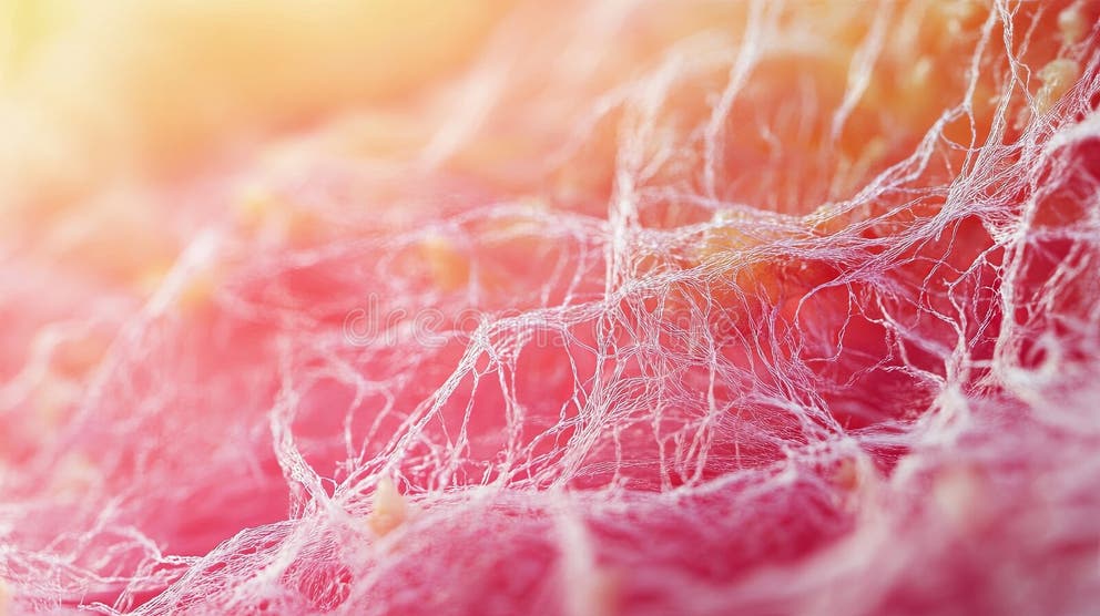 Macro Shot of Collagen Threads Fusing into Tissue Structure . Stock ...