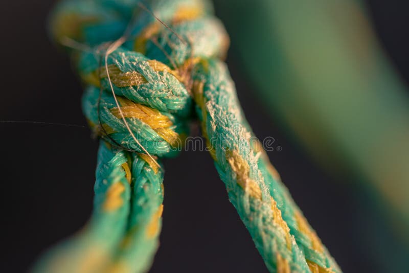 Macro Shot of a Colorful Rope Knot Stock Photo - Image of closeup, cord ...
