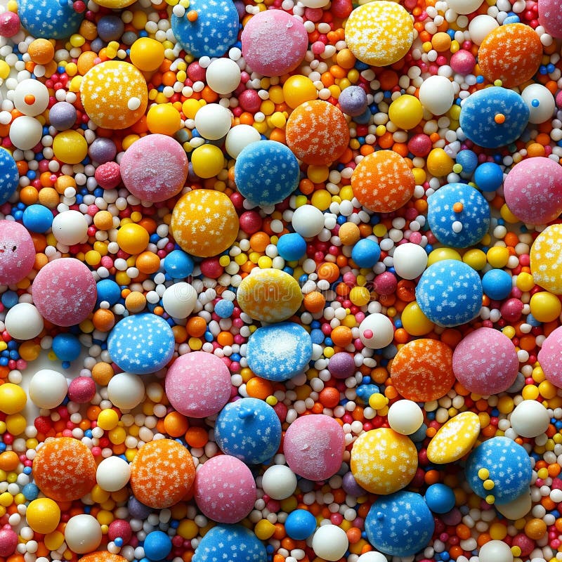 Macro Shot of Colorful Sprinkles on a White Background Stock Image ...