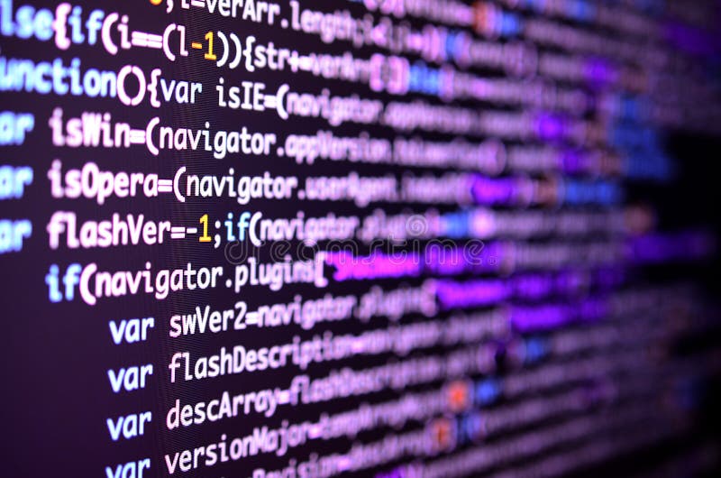 Macro Shot of the Command Line on the Monitor of the Office Computer. the Concept of the ...