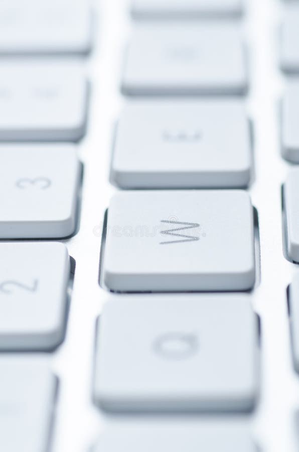 Macro Shot of a Computer Keyboard Key with Bokeh Effect Stock Photo ...