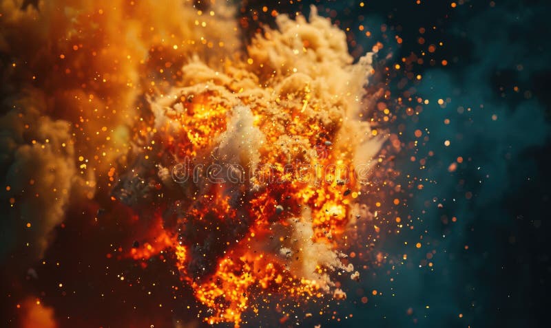 Macro Shot of a Controlled Explosion, Capturing the Intricate Details ...