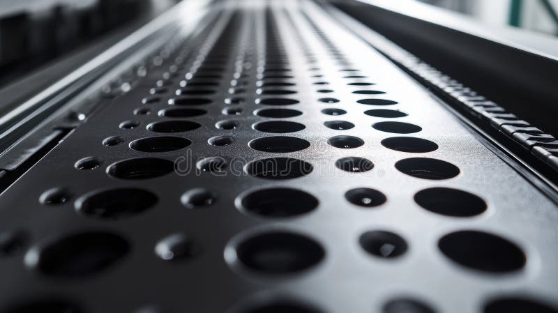 A Macro Shot of a Conveyor Belt with a Precise Arrangement of ...