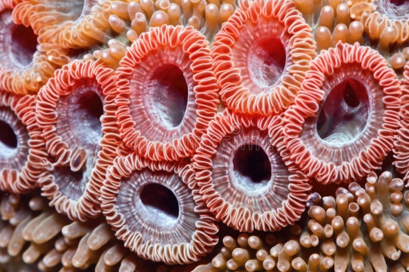 Macro Shot of a Coral Polyp Stock Illustration - Illustration of coral ...