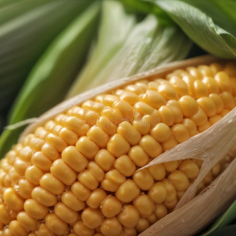 Macro shot of a corn stock illustration. Illustration of field - 331560690