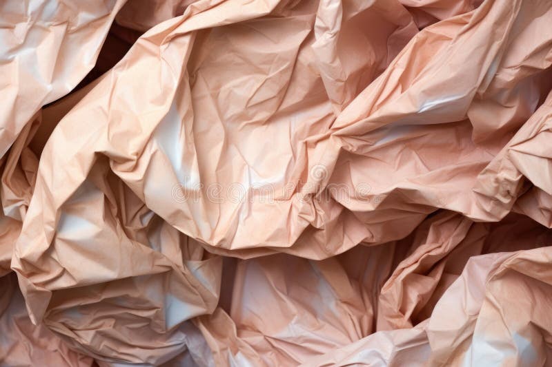 Macro Shot of Crumpled Paper Revealing Texture Stock Image - Image of ...