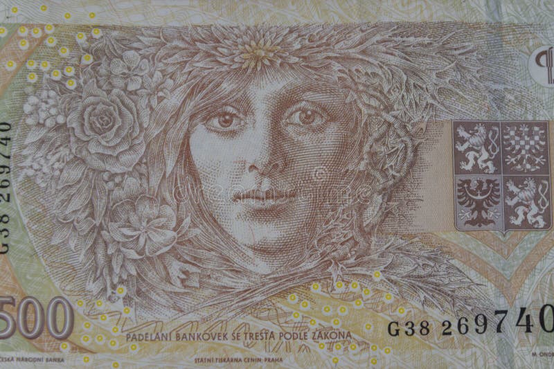 Macro Shot of 500 Czech Koruna Banknote Stock Image - Image of exchange ...