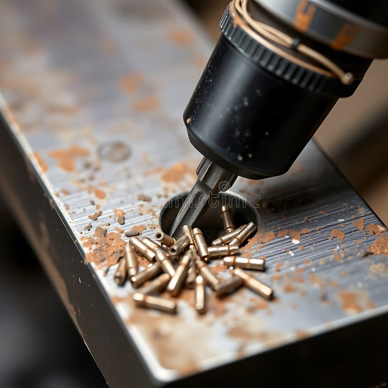 Macro Shot of a Deburring Tool in Action Smoothing Sharp Edges of a ...