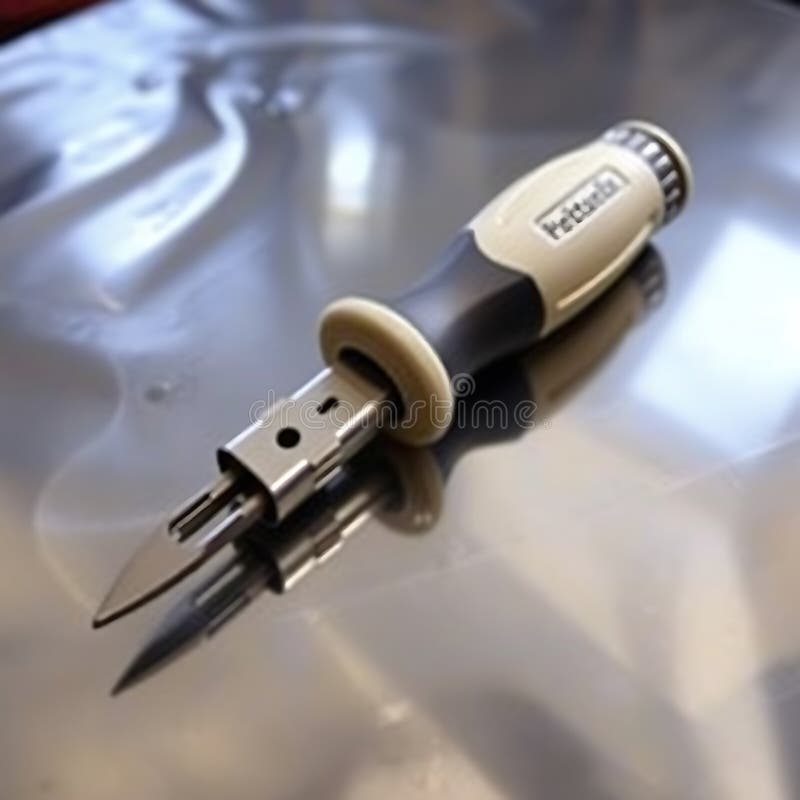 Macro Shot of a Deburring Tool in Action Smoothing Sharp Edges of a ...