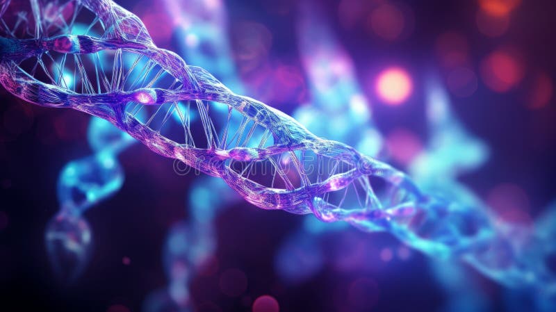 Macro Shot of DNA Molecule. Scientific Image of Cell Structure ...