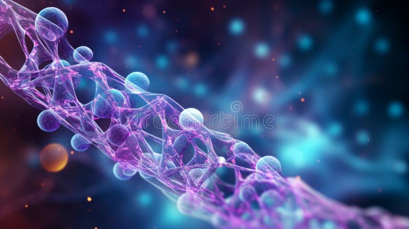 Macro Shot of DNA Molecule. Scientific Image of Cell Structure ...