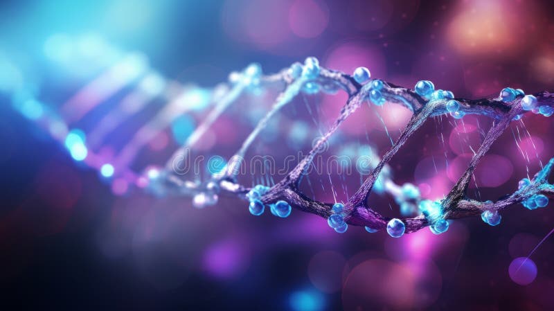 Macro Shot of DNA Molecule. Scientific Image of Cell Structure ...