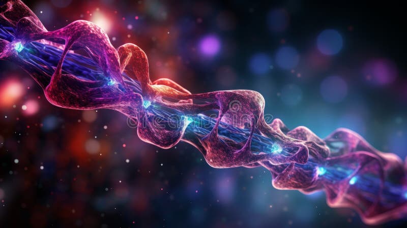 Macro Shot of DNA Molecule. Scientific Image of Cell Structure ...