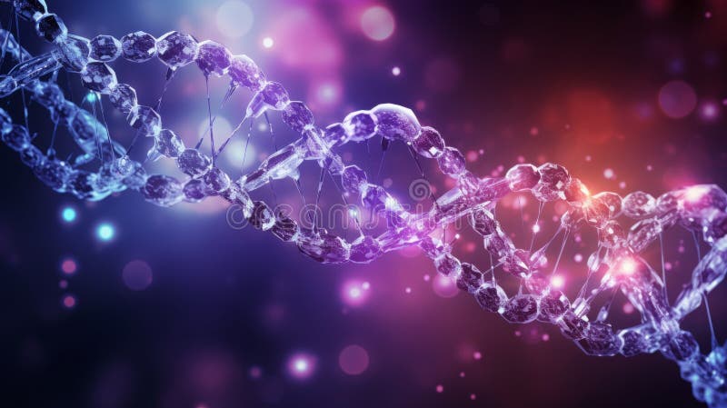 Macro Shot of DNA Molecule. Scientific Image of Cell Structure ...