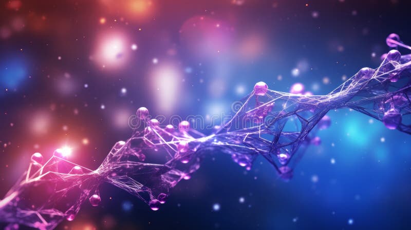 Macro Shot of DNA Molecule. Scientific Image of Cell Structure ...