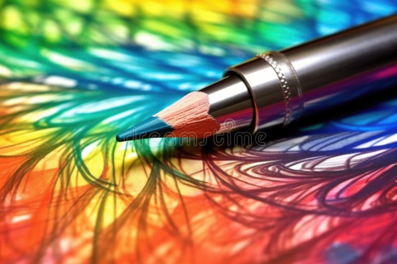 Macro Shot of Drawing Stylus on a Graphic Tablet Stock Image - Image of ...