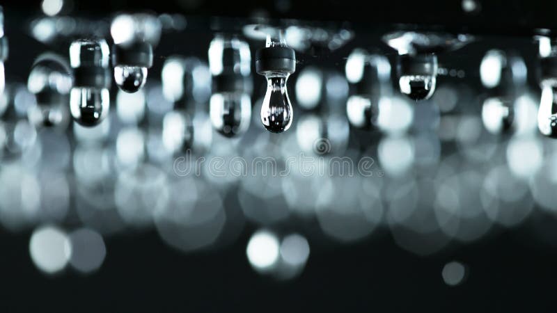 Macro Shot of Dripping Water Drops from Shower Head Stock Photo - Image ...