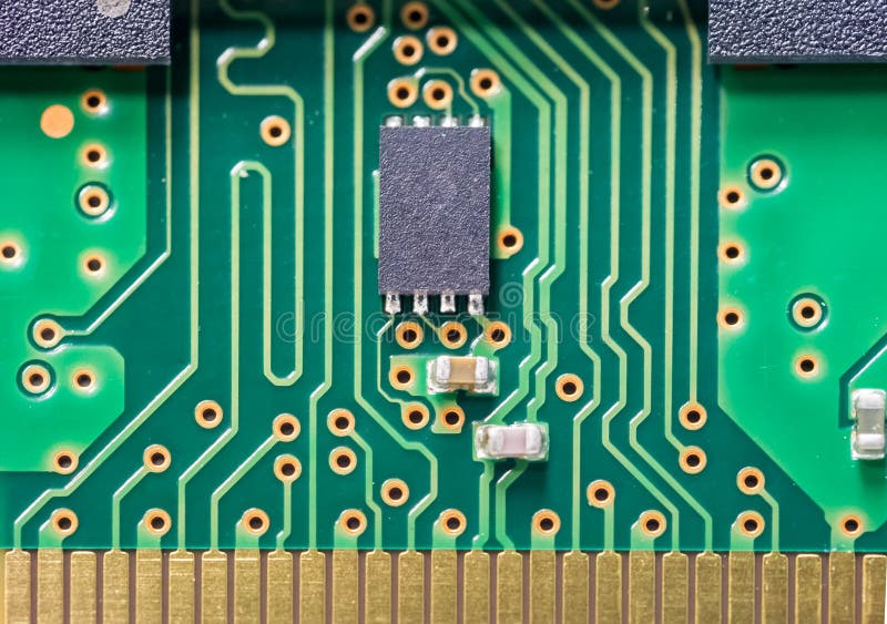 Green PCB (macro shot) stock photo. Image of macro, detail - 46080912