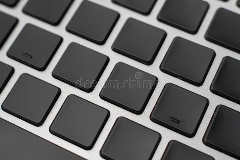 Macro Shot of Empty Blank Keys on a Keyboard without Letter Stock Photo ...