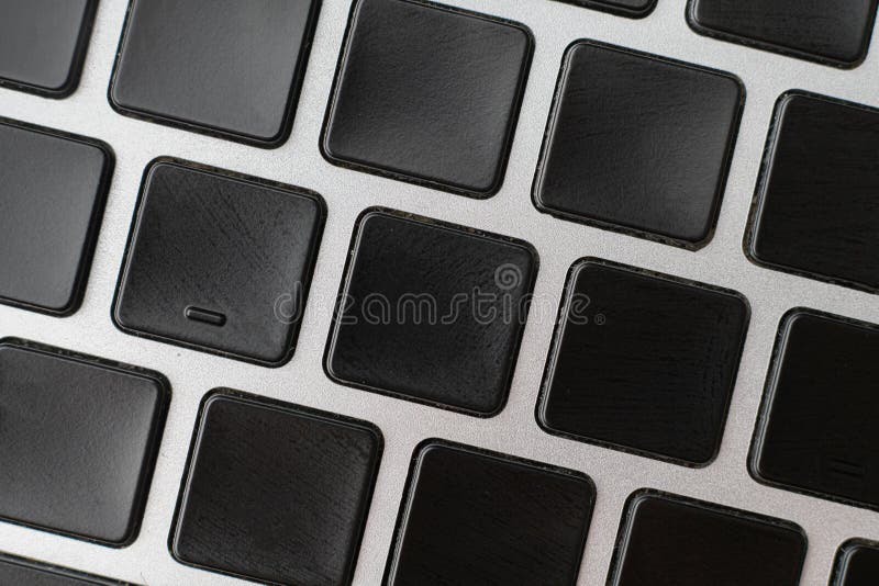 Macro Shot of Empty Blank Keys on a Keyboard without Letter Stock Image ...