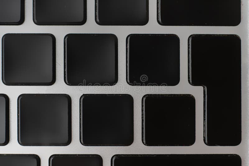 Macro Shot of Empty Blank Keys on a Keyboard without Letter Stock Image ...