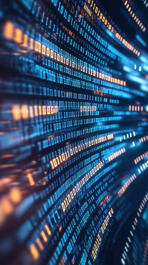 Macro Shot of Encrypted Code Scrolling Across a Screen Stock Photo ...