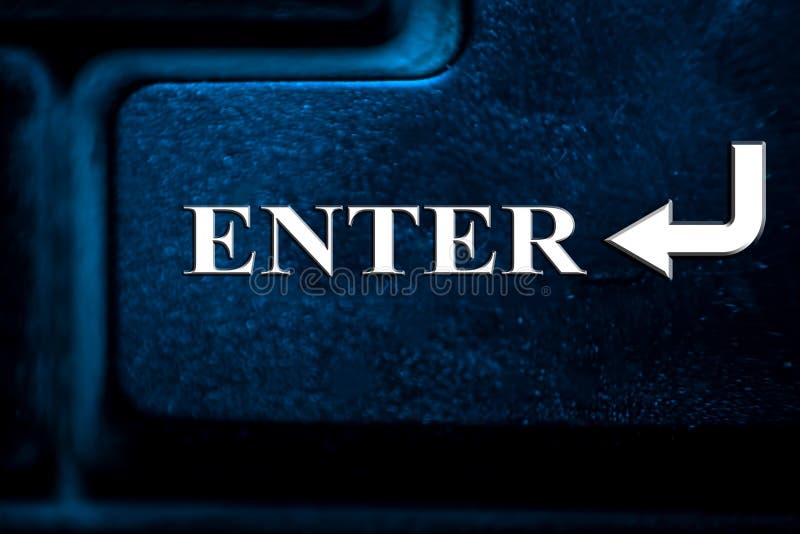 Macro Shot of Entering Key on the Keyboard of a Desktop Pc. Stock Image ...