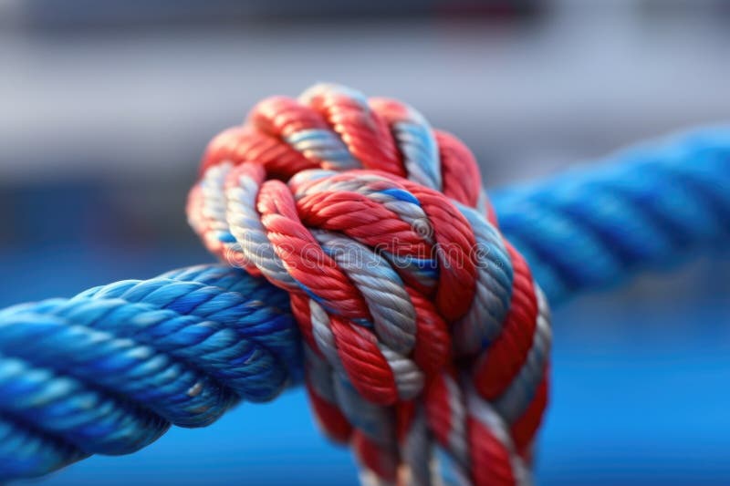 Macro Shot of a Figure-eight Knot on a Windsurfing Rig Stock ...