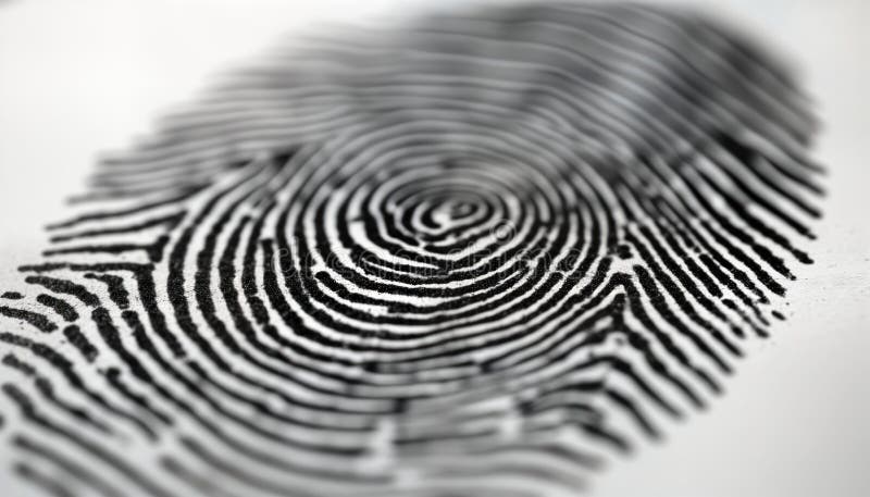 Macro Shot of Fingerprint. Intricate Details of Ridge Patterns Visible ...