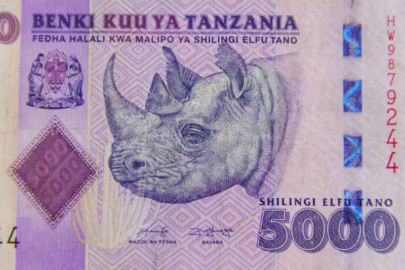Macro Shot of Five Thousand Tanzanian Shillings Banknote Stock Image ...