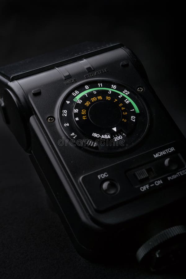 Macro Shot of a Flash Control System of a Camera Stock Image - Image of ...