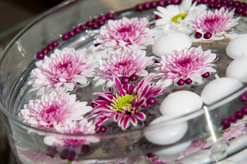 Macro Shot of Flower Table Decorations Stock Image - Image of ...