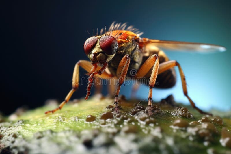 Macro Shot of a Fly Caught by Frogs Sticky Tongue Stock Photo - Image ...