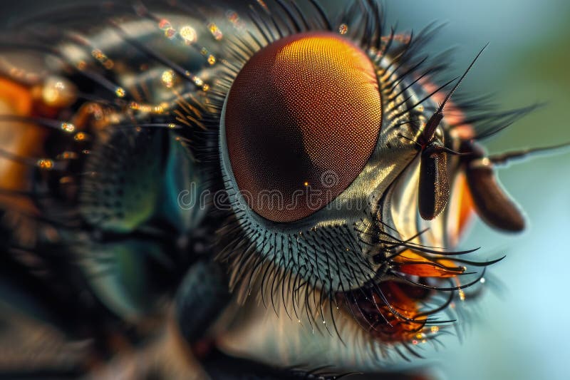 A Macro Shot of a Fly S Eyes Stock Image - Image of zoomed, detail ...