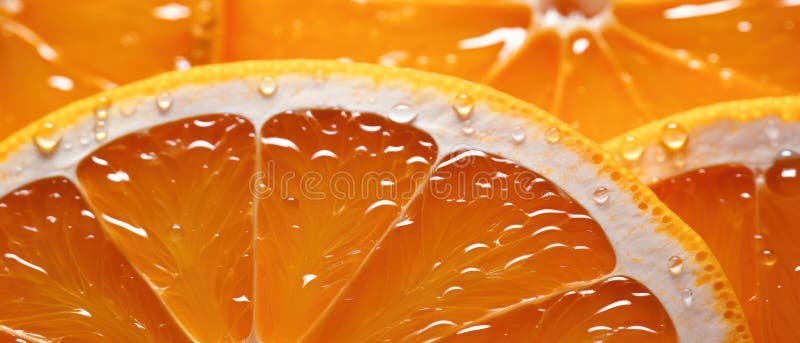Macro Shot of Fresh Orange Segments. AI Generative Stock Illustration ...