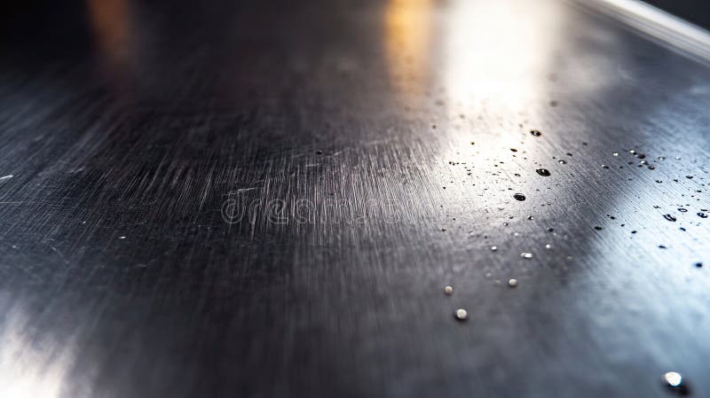 Macro Shot of a Freshly Cut Metal Surface with Visible Machining Marks ...