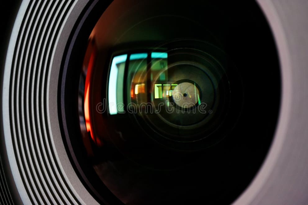 Macro Shot of Front Element of a Camera Lens Stock Image - Image of ...