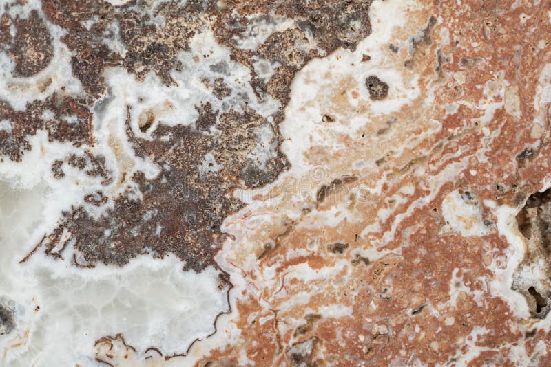 Macro Shot of Granite or Marble Stone Structure with Brown White ...
