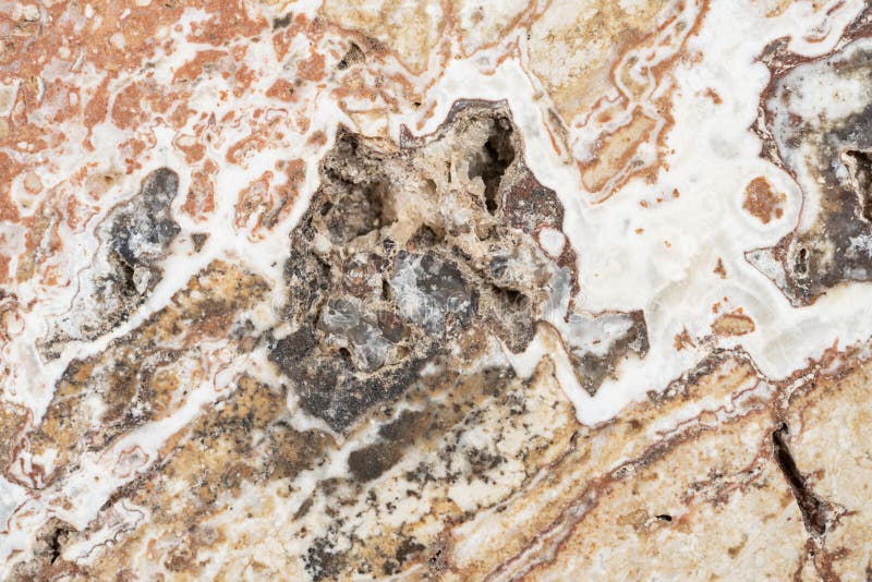 Macro Shot of Granite or Marble Stone Structure with Brown White ...