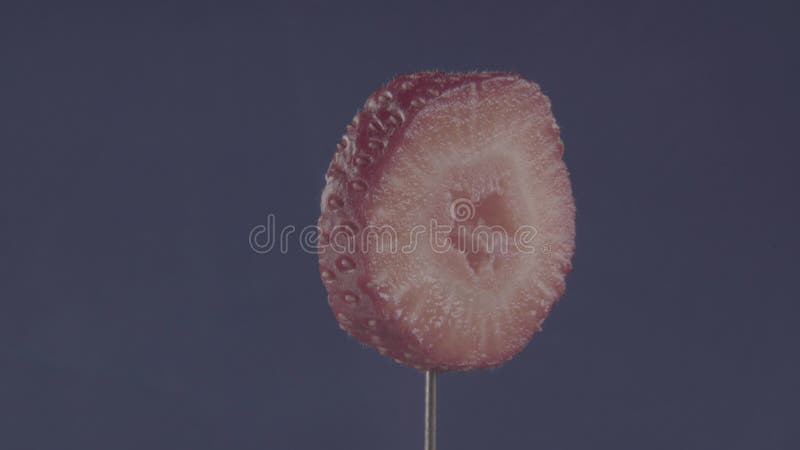 Strawberry Rotating with Loop on Blue Screen for Chroma Key Stock ...