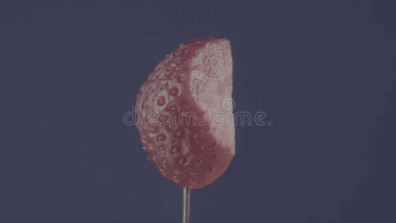 Strawberry Rotating with Loop on Blue Screen for Chroma Key Stock ...